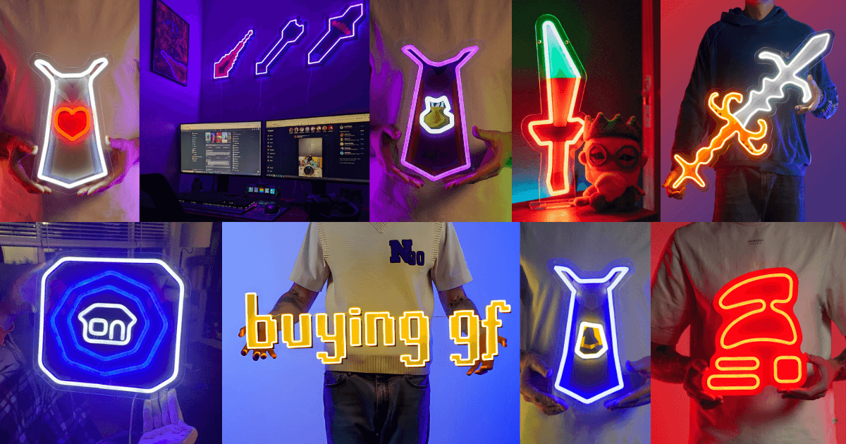 Discover RuneScape LED Neon Signs and Glowing Art | Shop Now ...